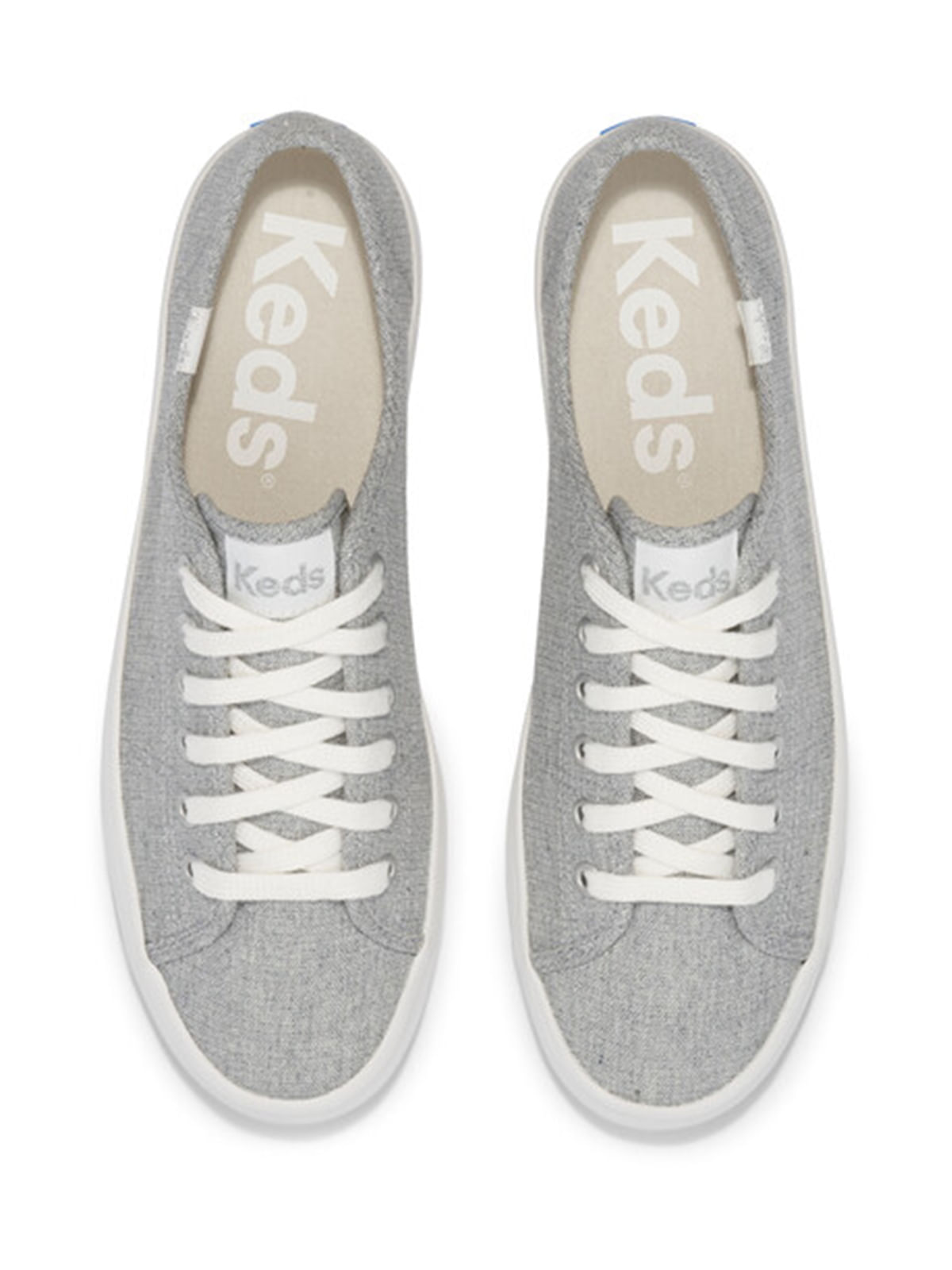 Zapatilla Kickstart Metallic Textile Gris-Keds Chile - Keds Chile